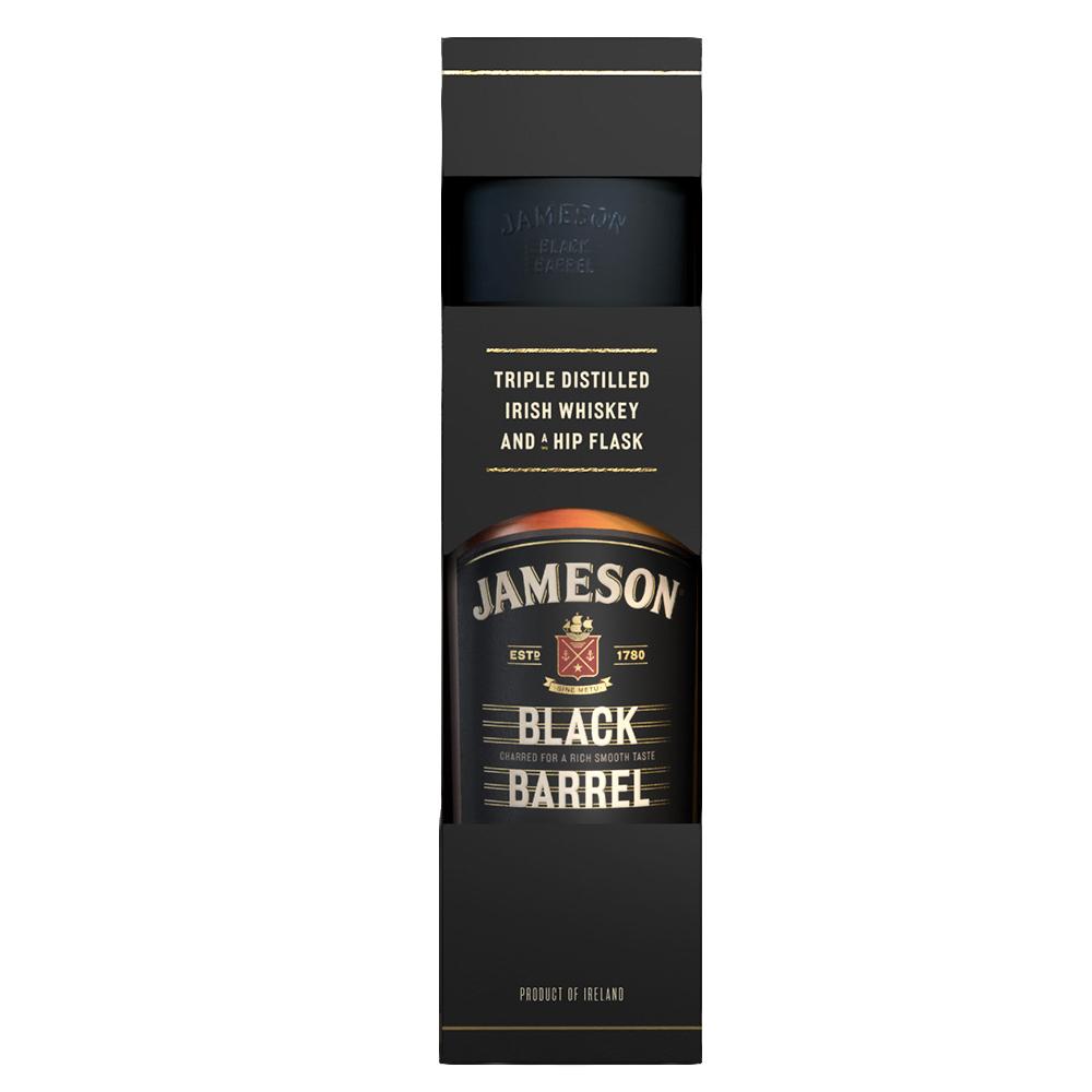 Jameson Black Barrel Gift Pack with Hip Flask (700mL) – Secret Bottle